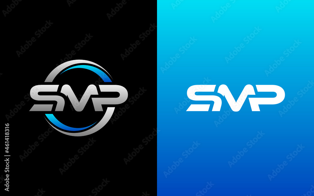 SMP Letter Initial Logo Design Template Vector Illustration Stock Vector | Adobe Stock