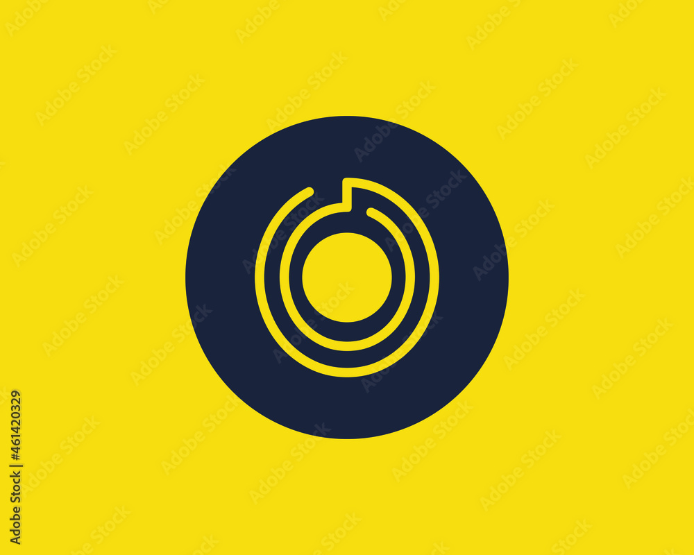 Letter O line art logo design initial concept vector. Letter O in a ...