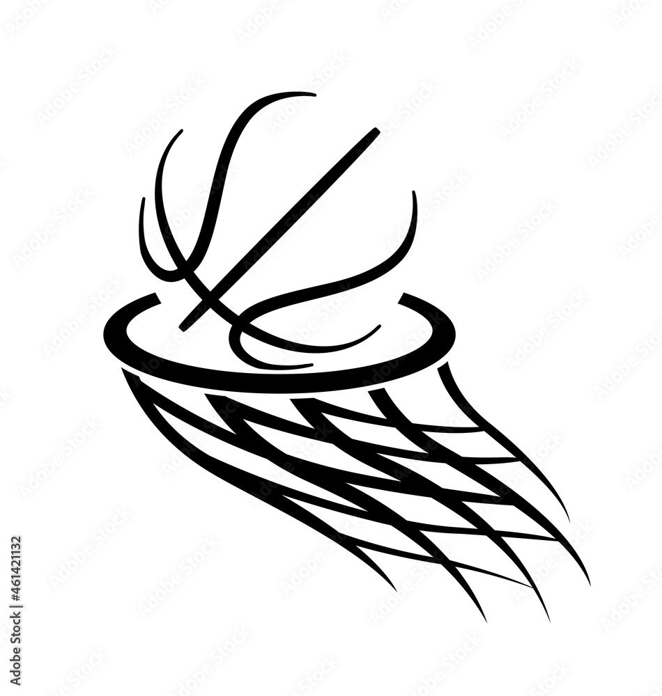 basketball logo simple stylized line art Stock Vector | Adobe Stock