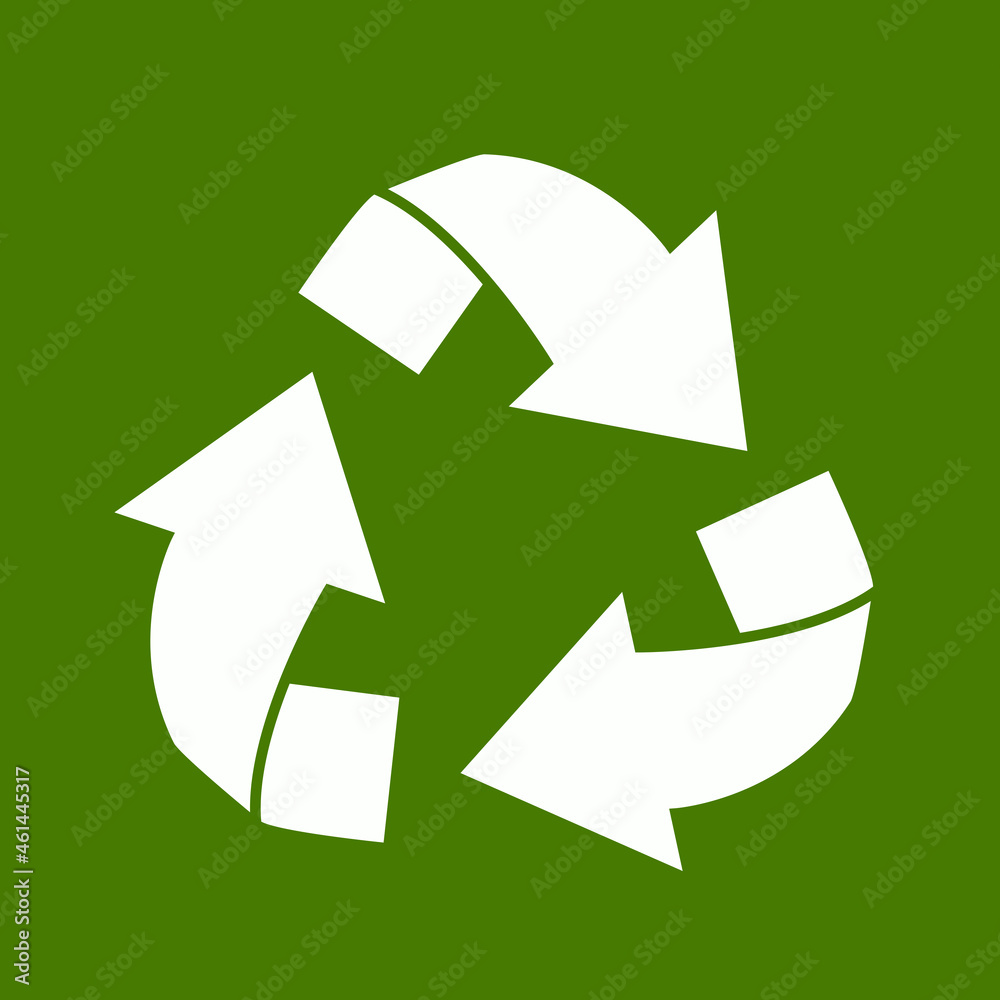 Recycle icon vector isolated on black background. Trendy recycle icon ...