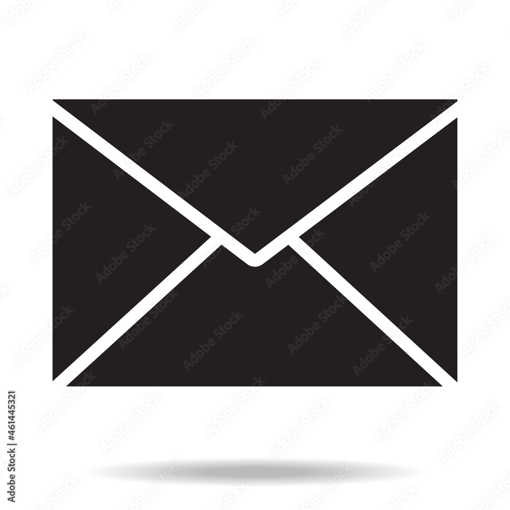 Mail icon vector isolated on white background. Trendy mail icon in flat ...