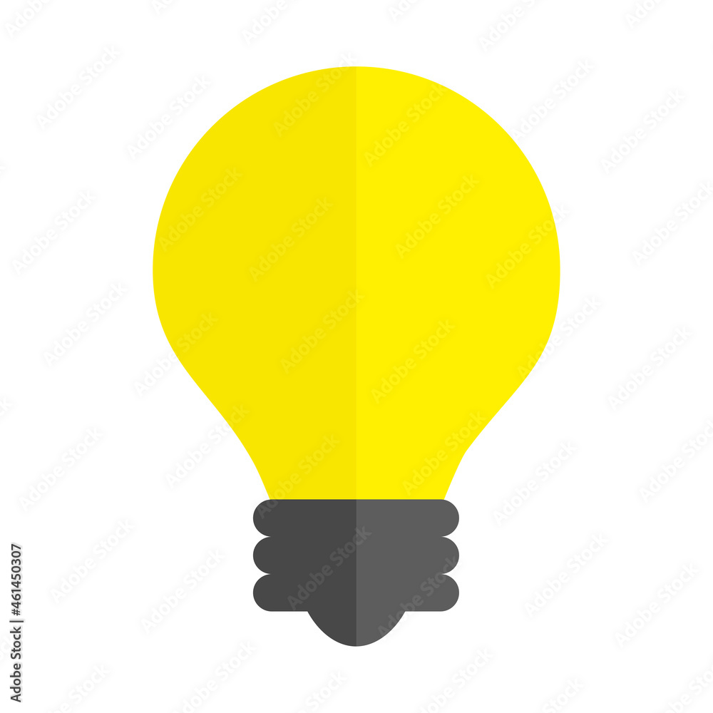 Bulb icon vector isolated on white background. Trendy bulb icon in flat ...