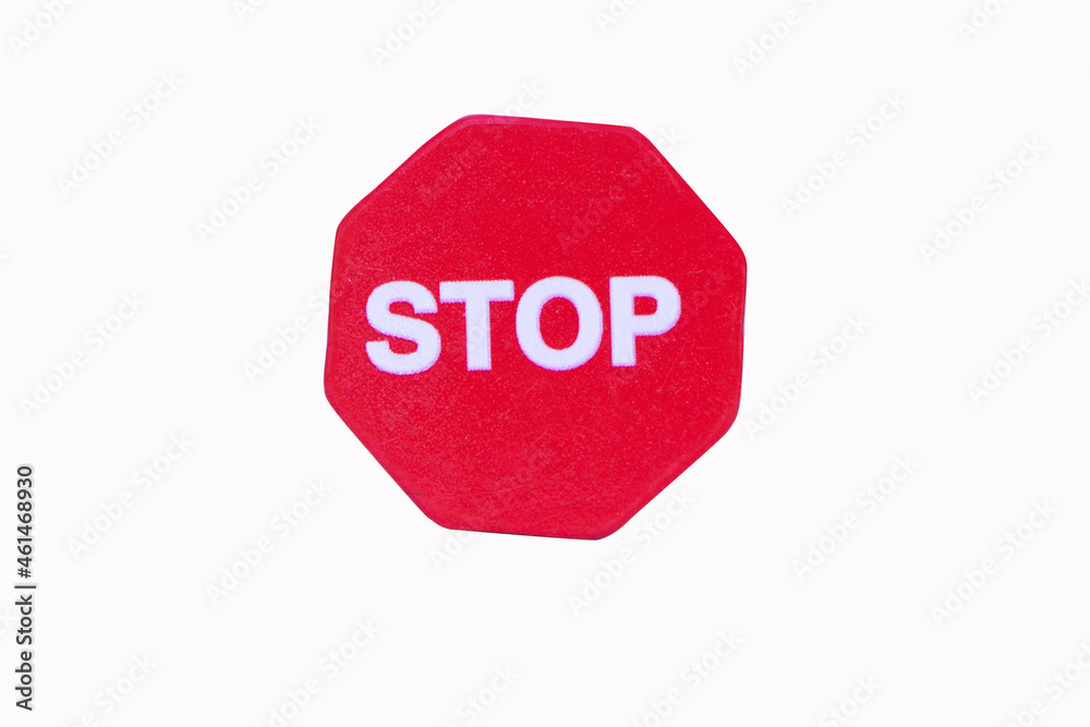 Red Stop Sign small wooden jigsaw, Isolated Regulatory Warning Signage ...