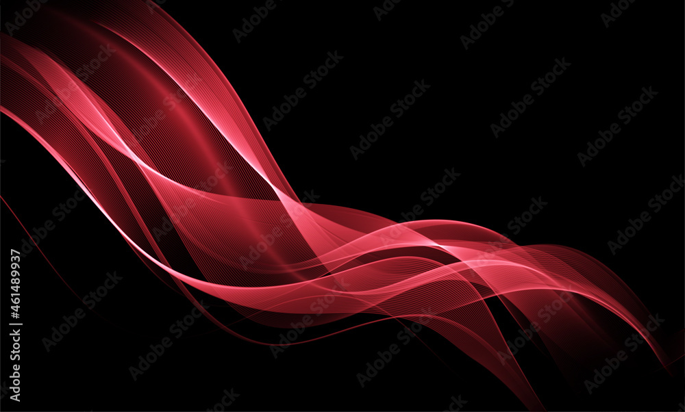 Abstract red background with lighting effect. Futuristic design layout ...