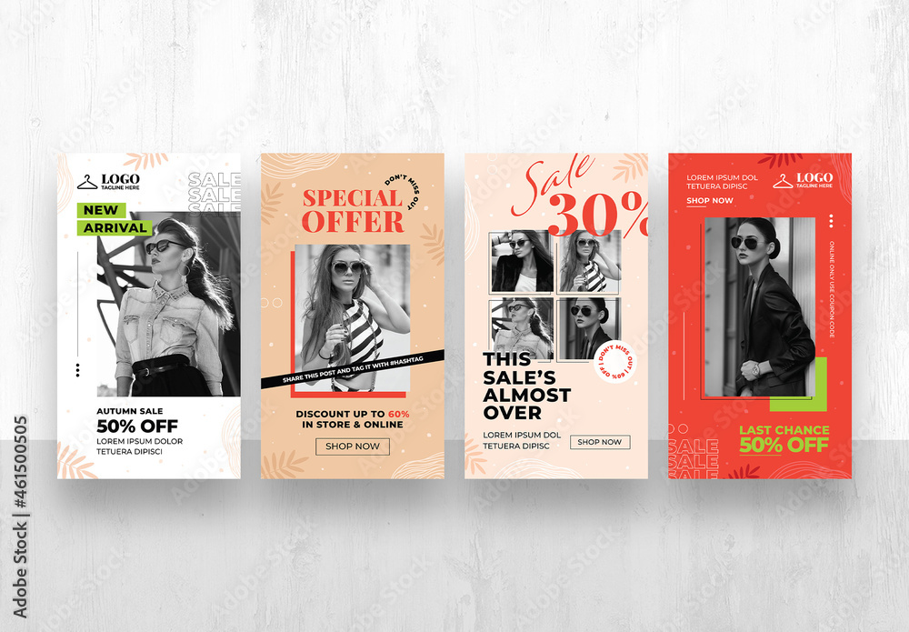 Stylish Social Media Banner Story Stories Stock Template | Adobe Stock