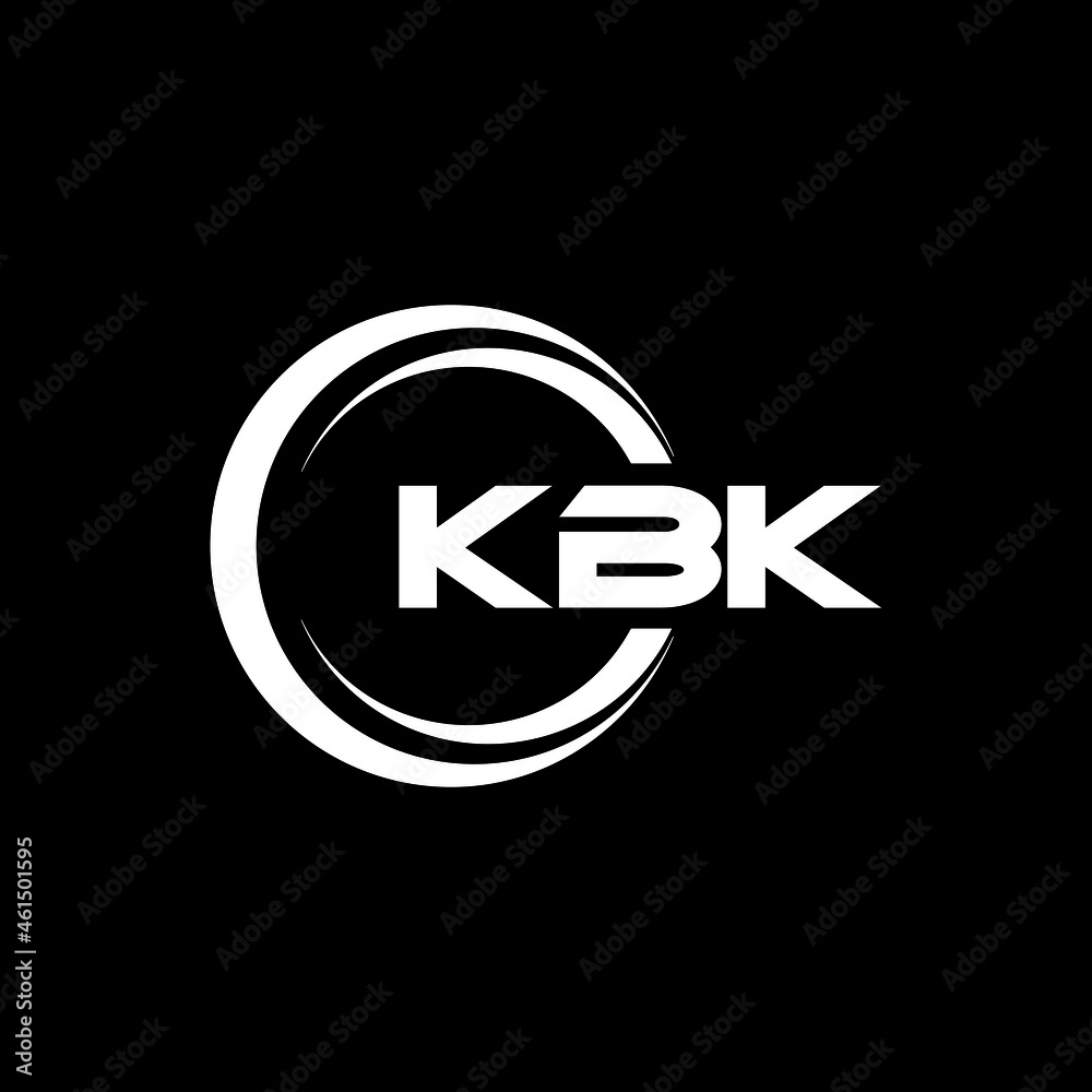 KBK letter logo design with black background in illustrator, vector ...