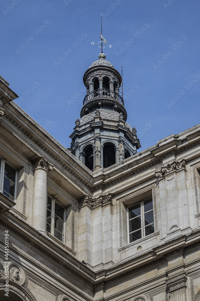 Architectural fragments of City Hall of Paris (Hotel de Ville de Paris ...