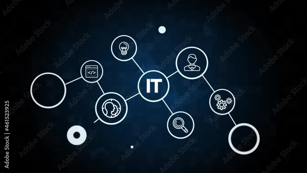 IT consultant presenting tag cloud about information technology Stock ...