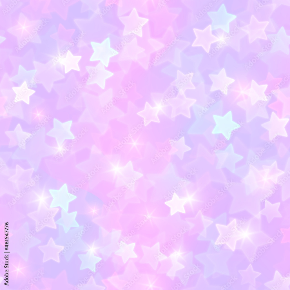 Shiny pastel pink pattern with stars bokeh Stock Vector | Adobe Stock