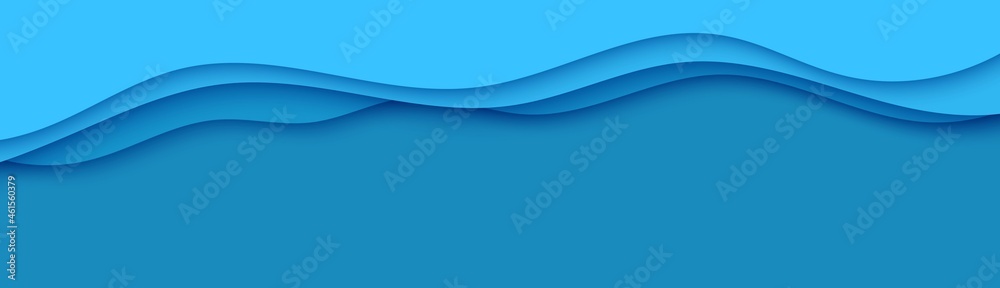 Wavy border in paper cut style. 3d abstract background with cut out ...