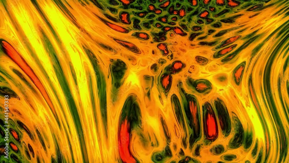 Abstract animation of lava texture, seamless loop. Motion. Viscous ...