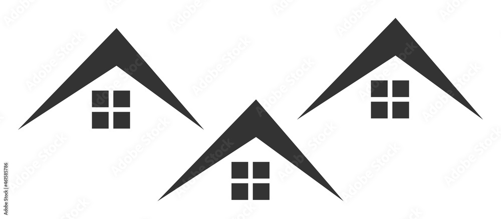 Village icon with flat style. Isolated vector village icon ...
