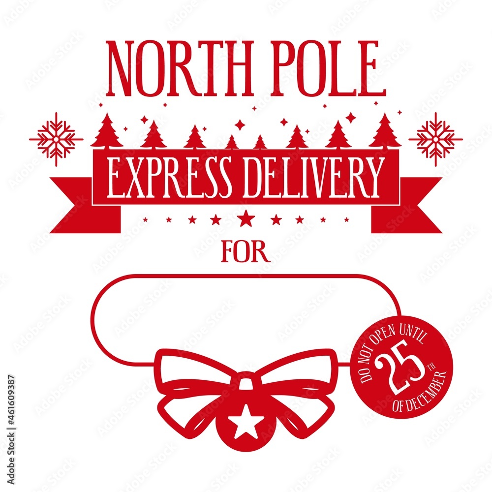 Christmas Design For A Personalized Gift Bag From Santa Claus North Christmas Design For A Personalized Gift Bag From Santa Claus North