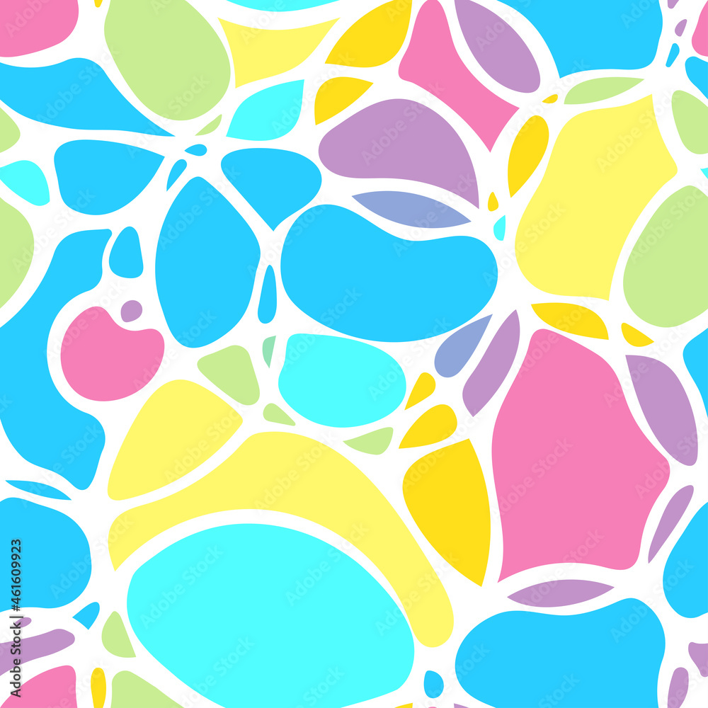 Seamless pattern like sea foam in CMYK colors. Blurred white circles ...