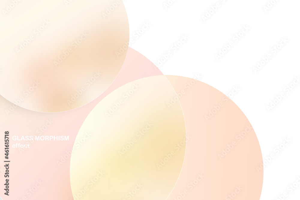 Modern background with glass morphism vector effect. Transparent glass ...