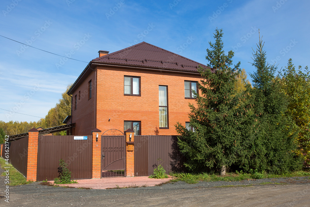 Korytovo village, Vladimir region, Russia, country house. Brick house ...