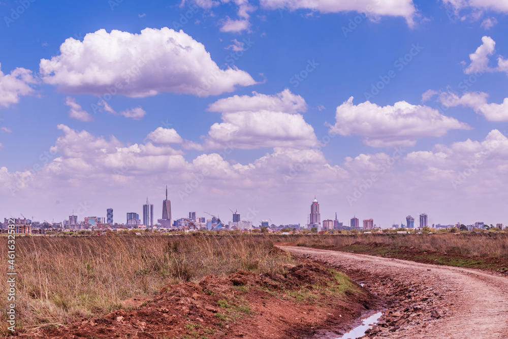 Nairobi Cityscape Skyline Skyscrapers city backdrop from the Nairobi ...