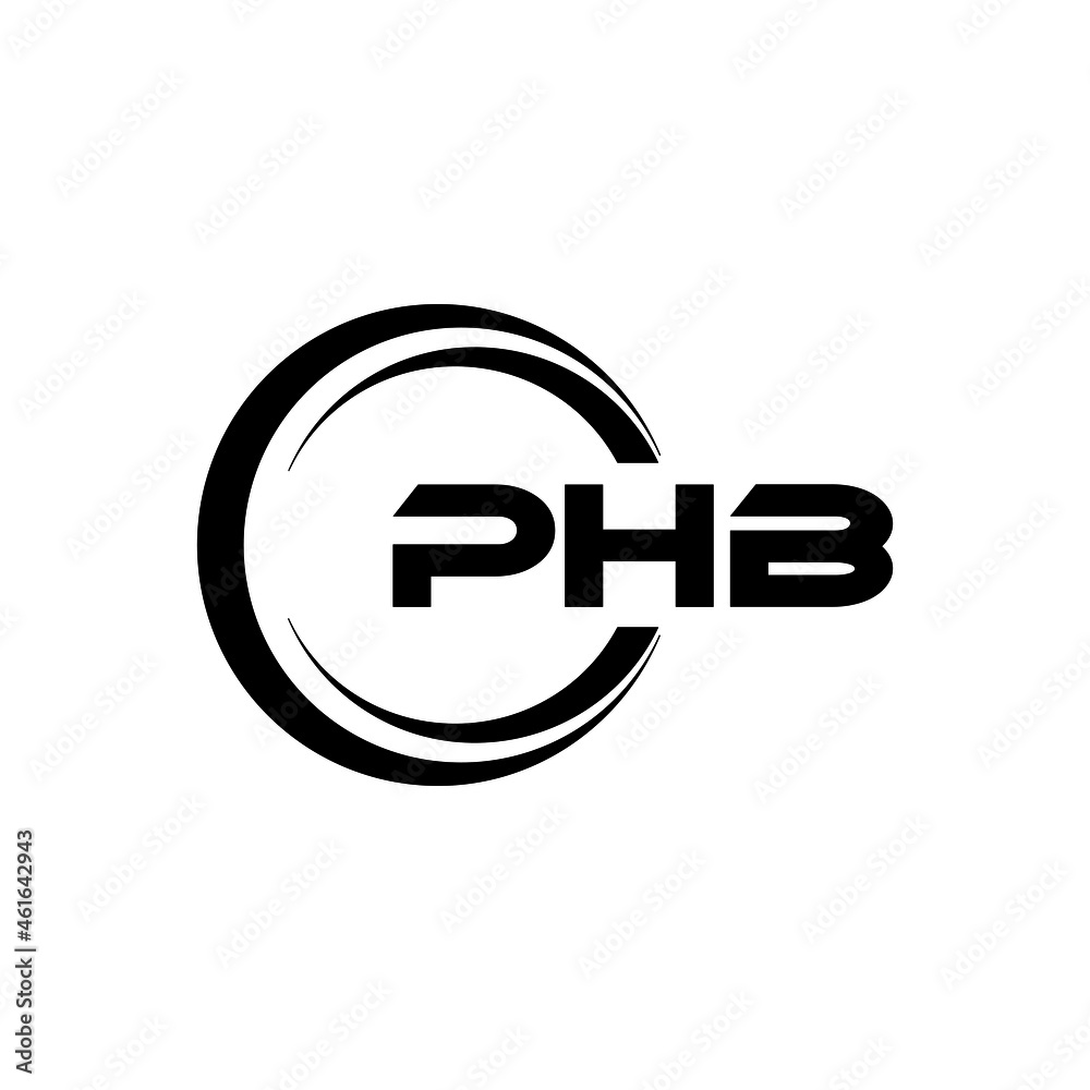 Vecteur Stock PHB letter logo design with white background in illustrator, vector logo modern ...