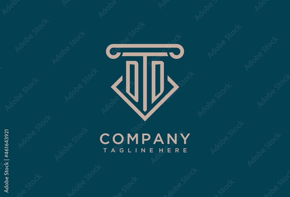 DD initial with pillar icon design, clean and modern attorney, legal firm logo vector de Stock ...