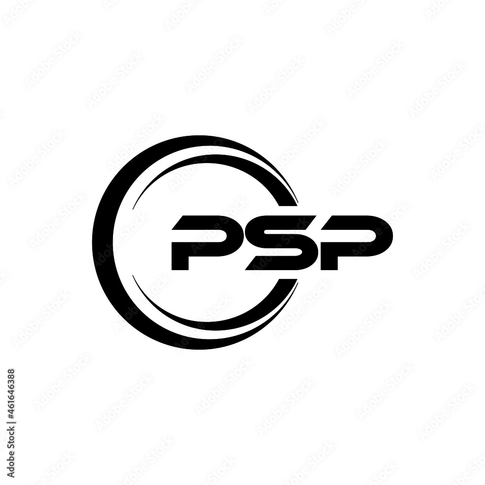 PSP letter logo design with white background in illustrator, vector ...