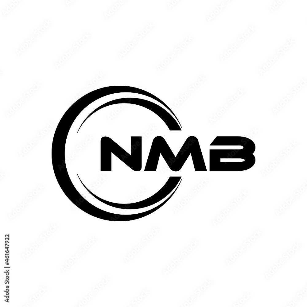 NMB letter logo design with white background in illustrator, vector ...