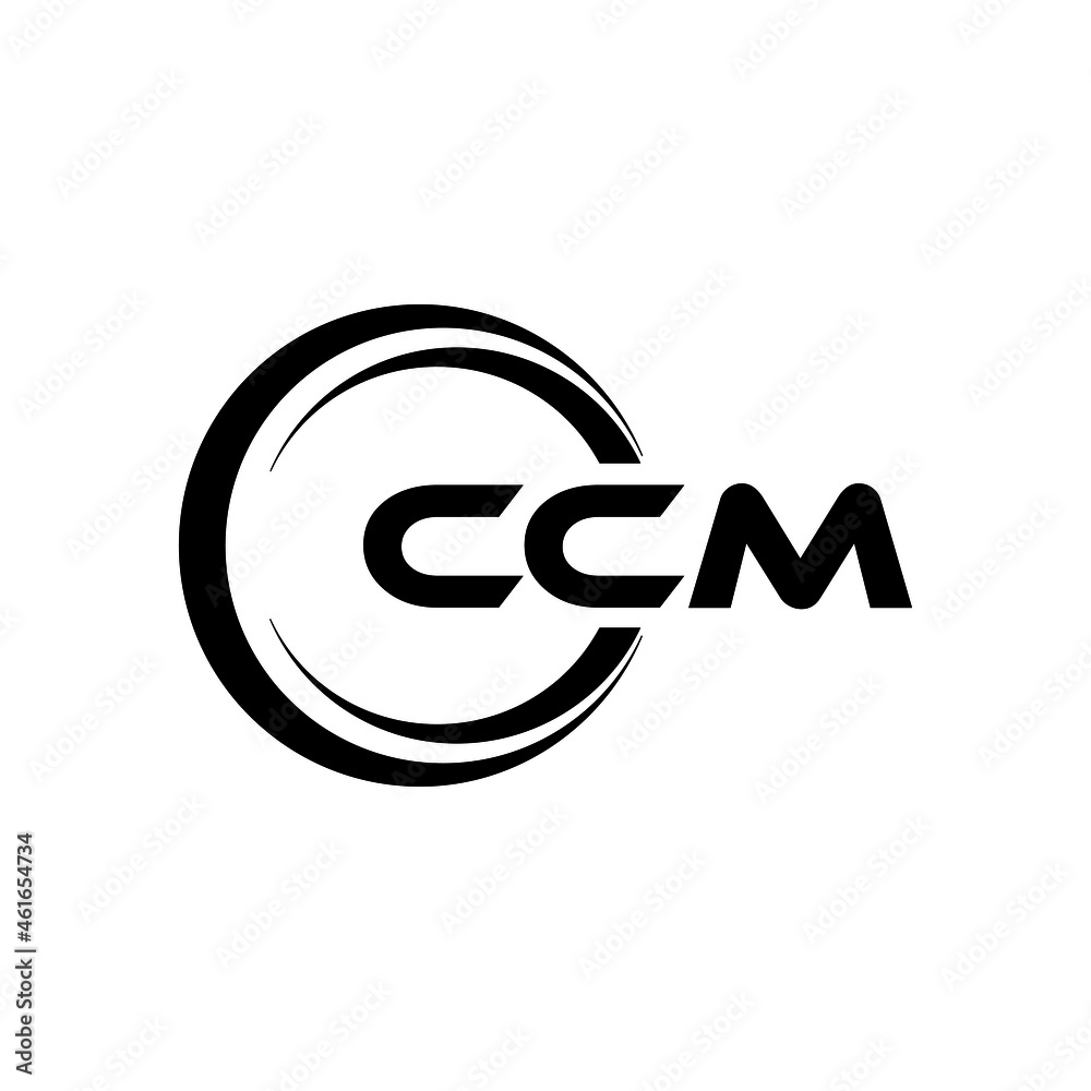 CCM letter logo design with white background in illustrator, vector ...