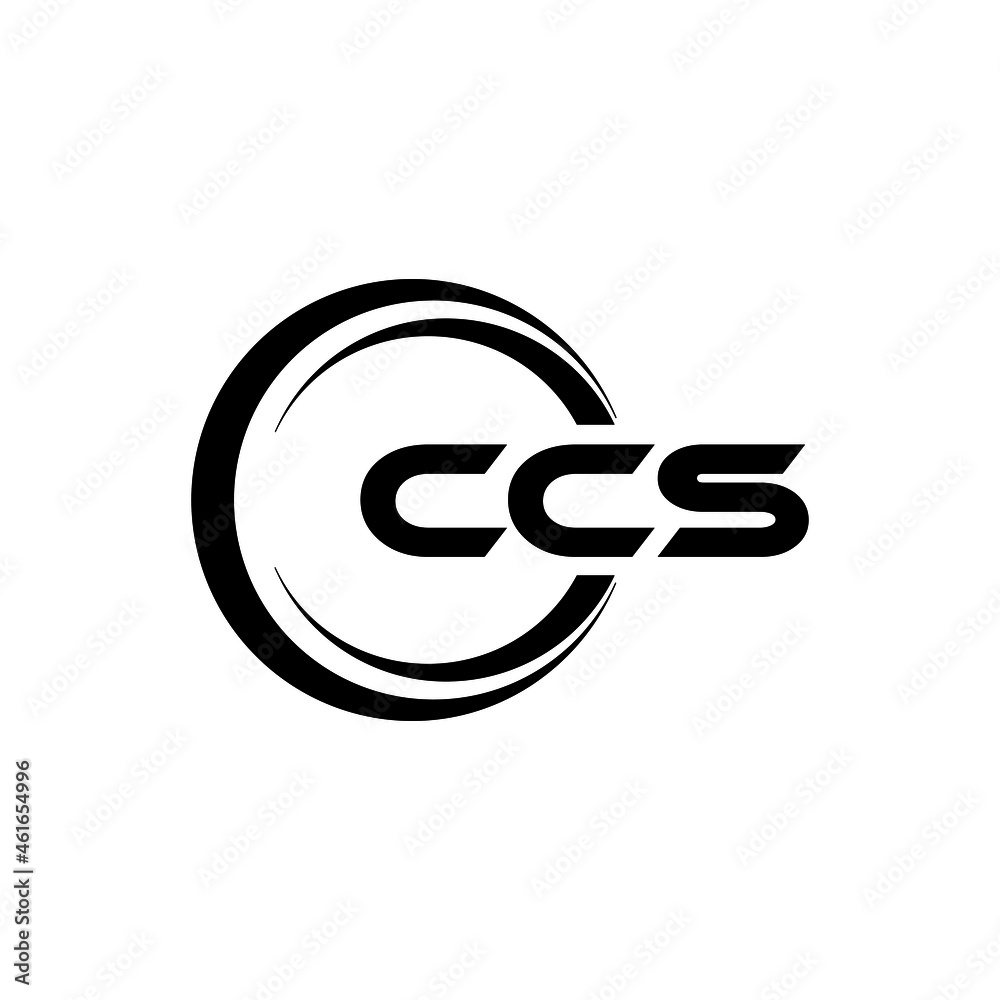 Vetor do Stock: CCS letter logo design with white background in ...