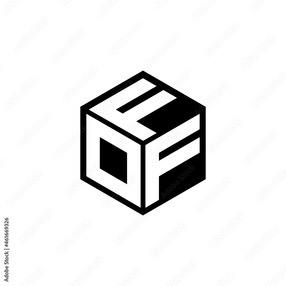 DFF letter logo design with white background in illustrator, vector ...