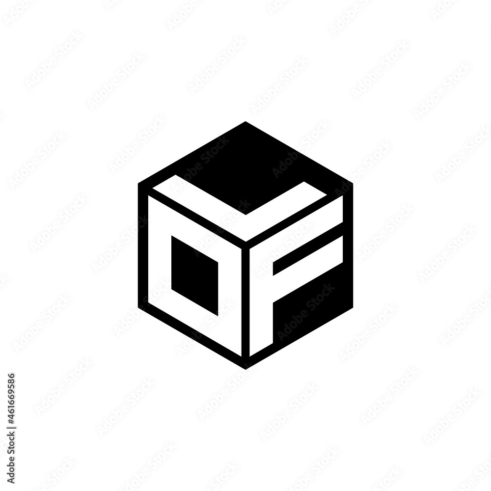 Vettoriale Stock DFL letter logo design with white background in ...