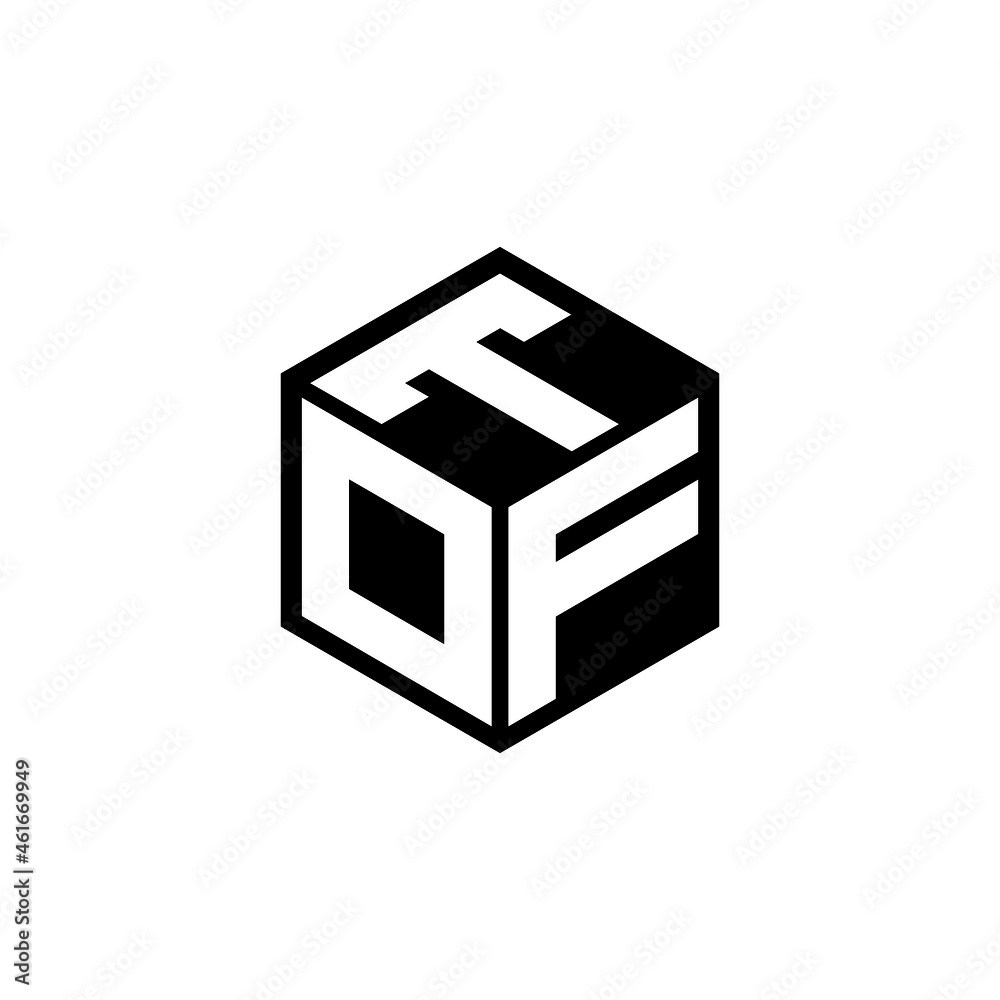 DFT letter logo design with white background in illustrator, vector ...