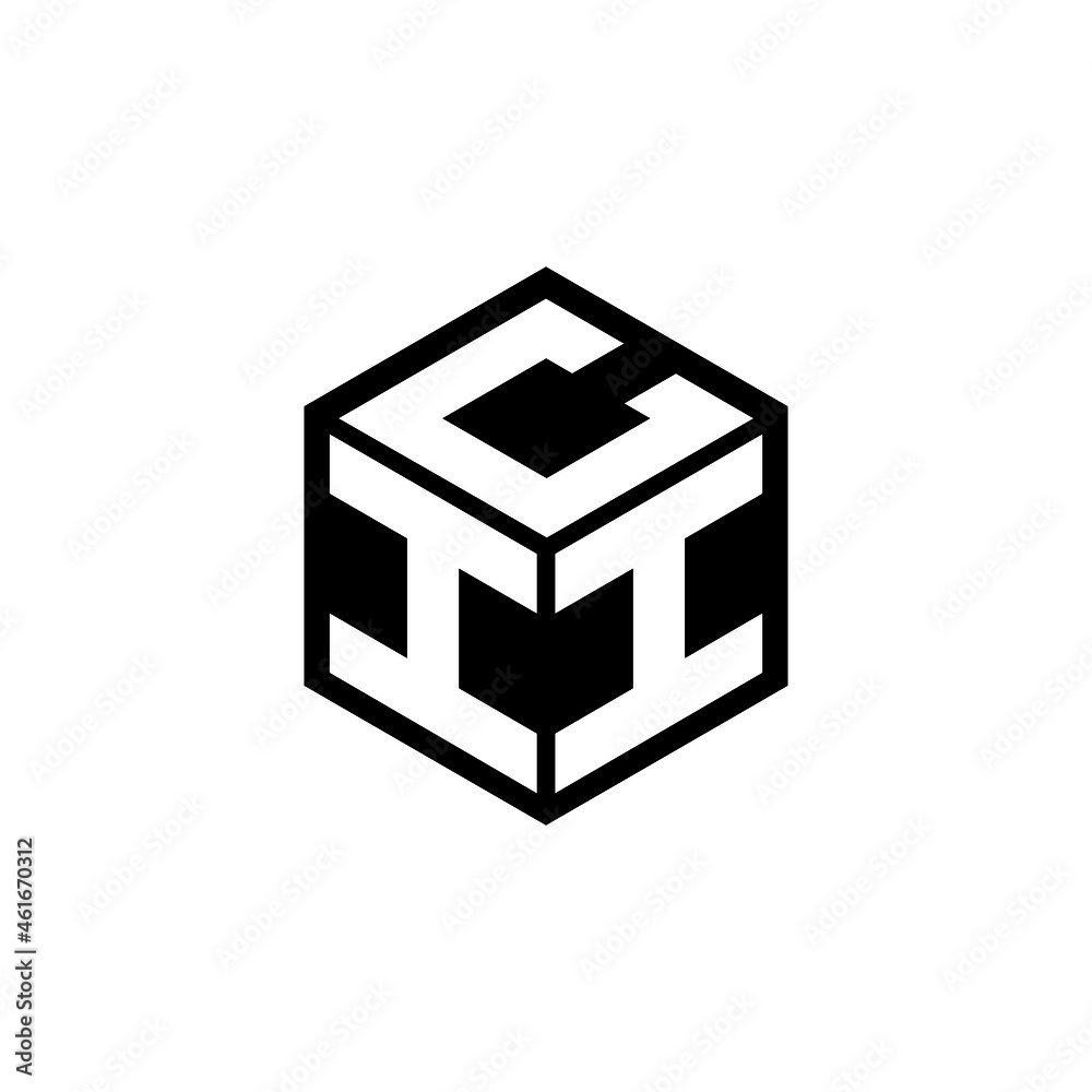 IIC letter logo design with white background in illustrator, vector ...