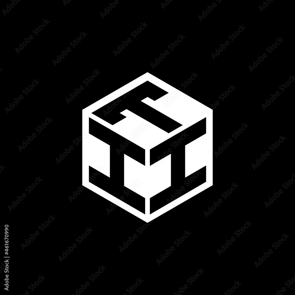 Vecteur Stock IIT letter logo design with black background in ...