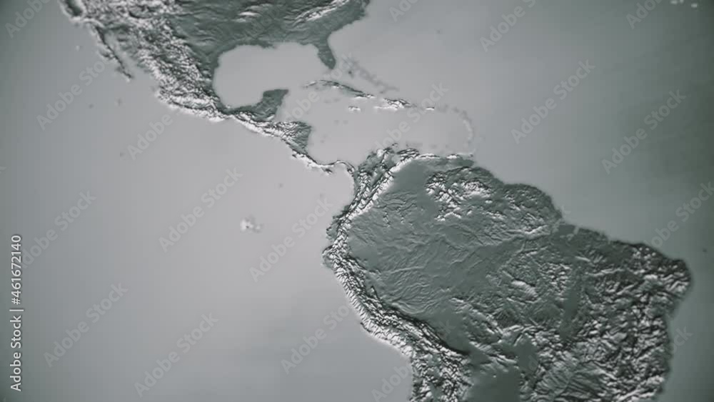 Video „Flat Earth with Land Relief Map in Smoky Ocean Fantasy Concept ...