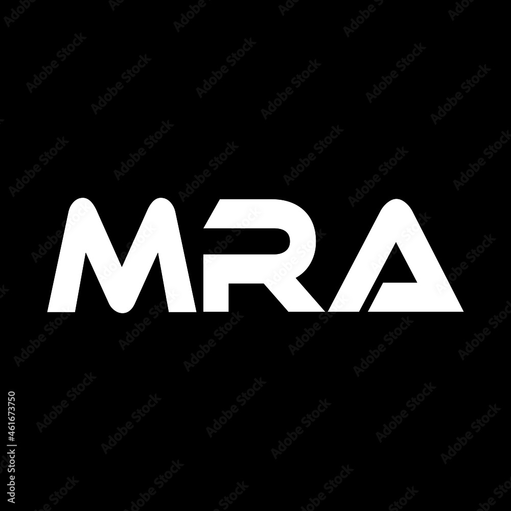 MRA letter logo design with black background in illustrator, vector ...