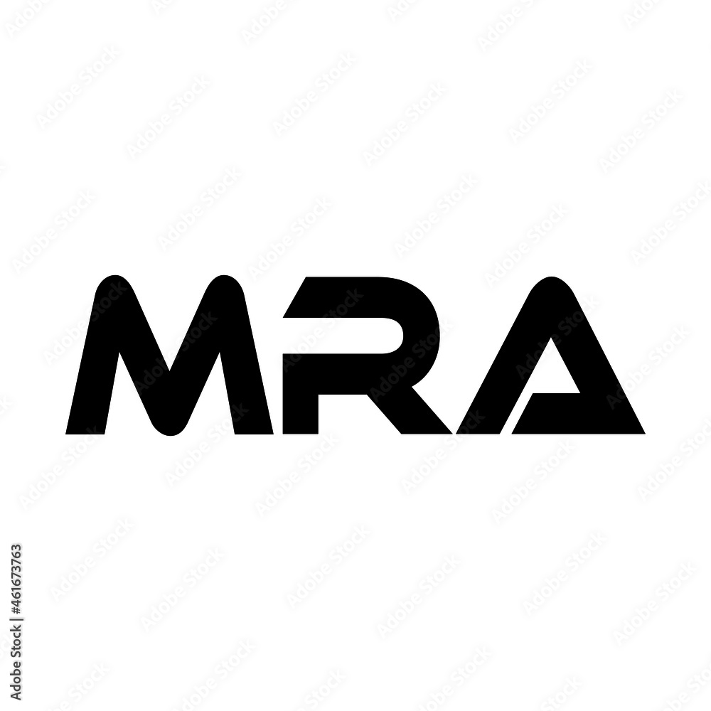 Vecteur Stock MRA letter logo design with white background in ...