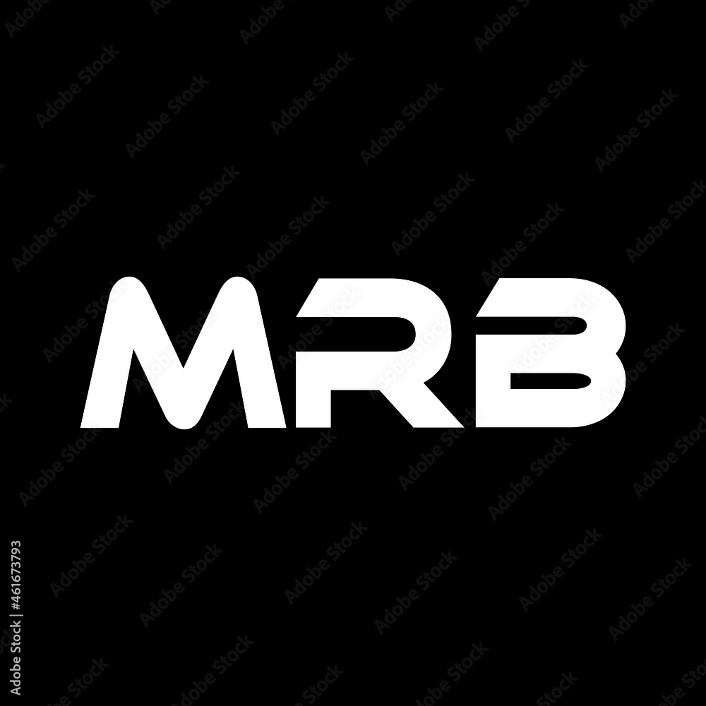 MRB letter logo design with black background in illustrator, vector ...