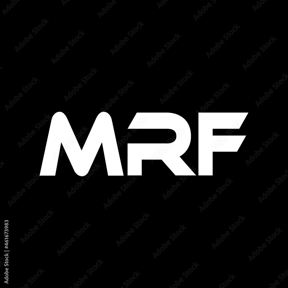 MRF letter logo design with black background in illustrator, vector ...