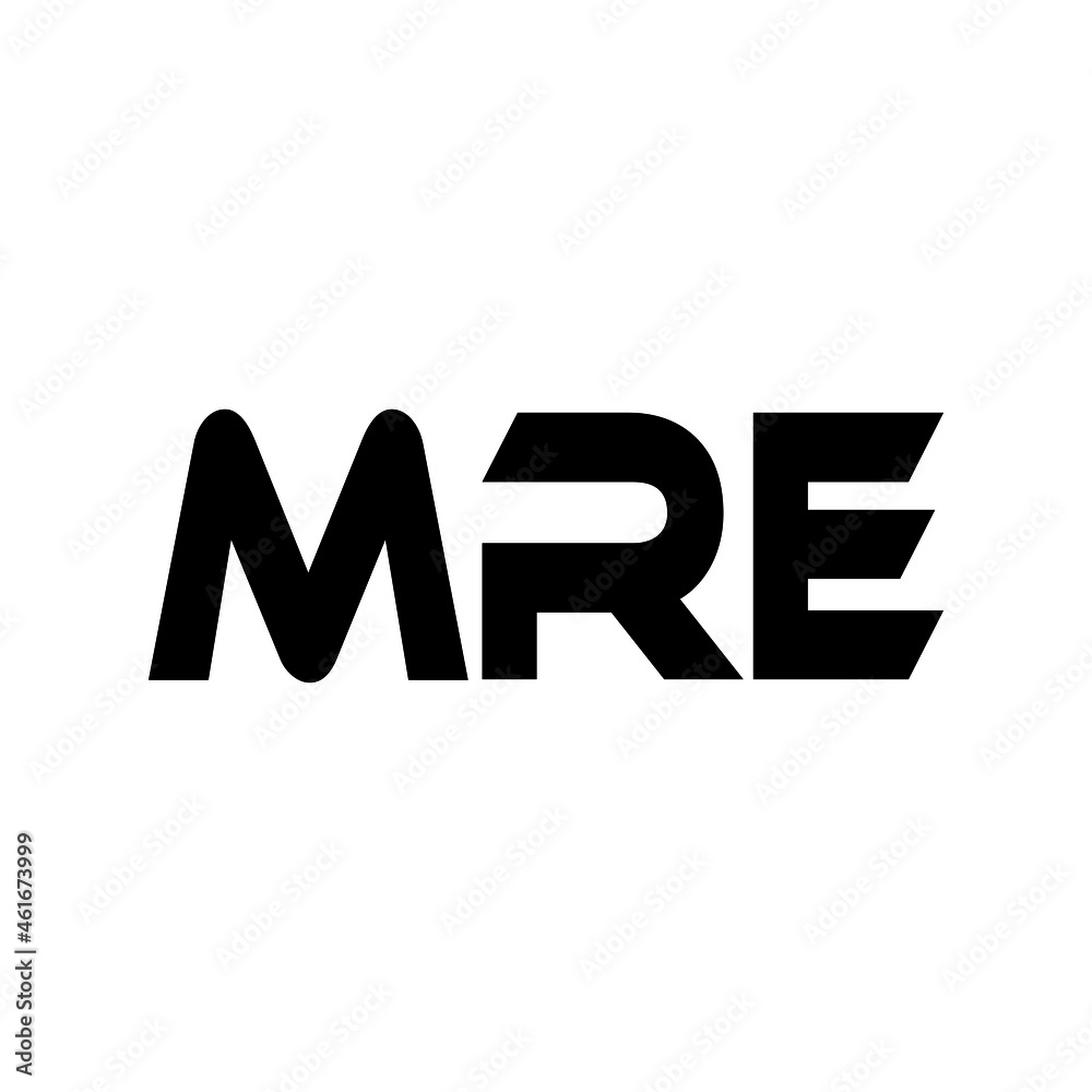 MRE letter logo design with white background in illustrator, vector ...