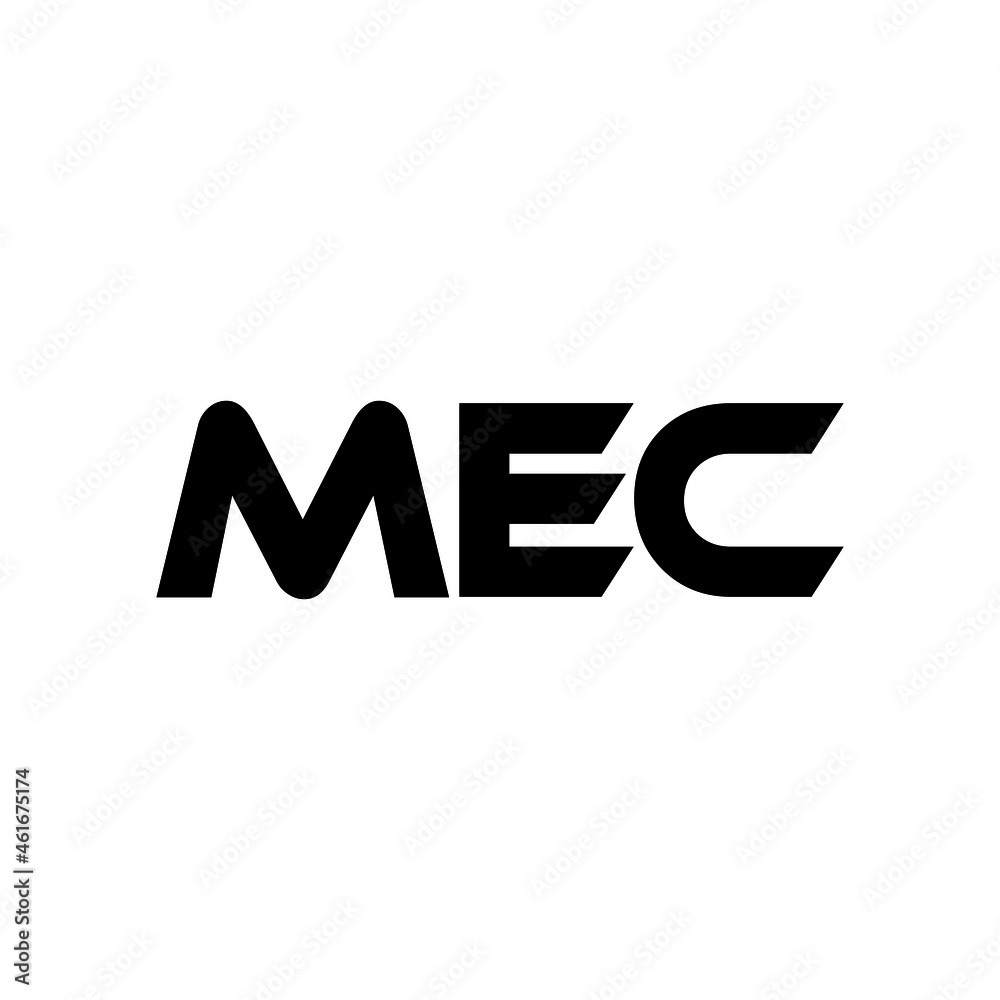 MEC letter logo design with white background in illustrator, vector ...