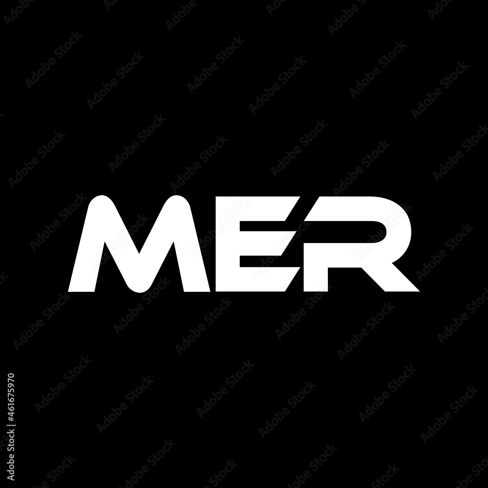 MER letter logo design with black background in illustrator, vector ...