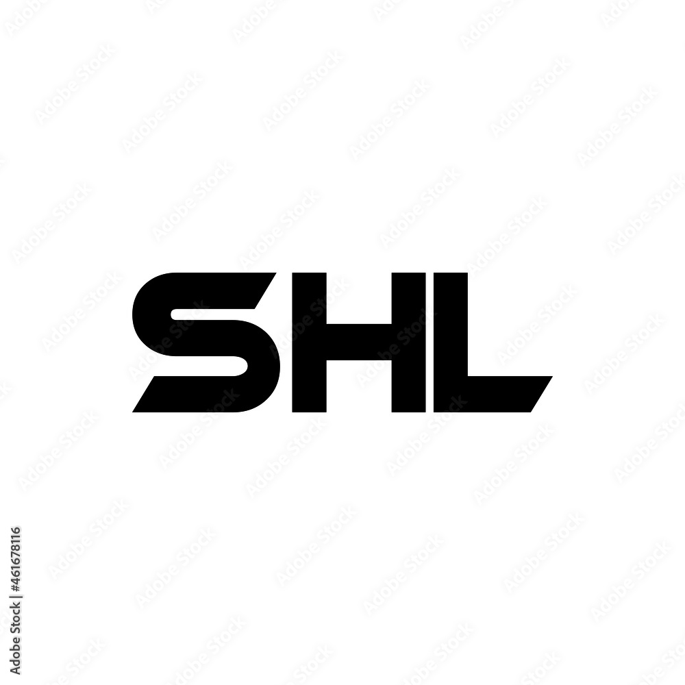 SHL letter logo design with white background in illustrator, vector ...