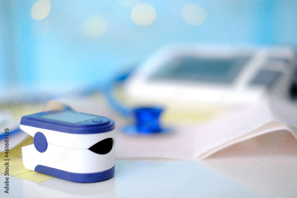 stethoscope, medical device pulse oximeter for measuring oxygen in the ...