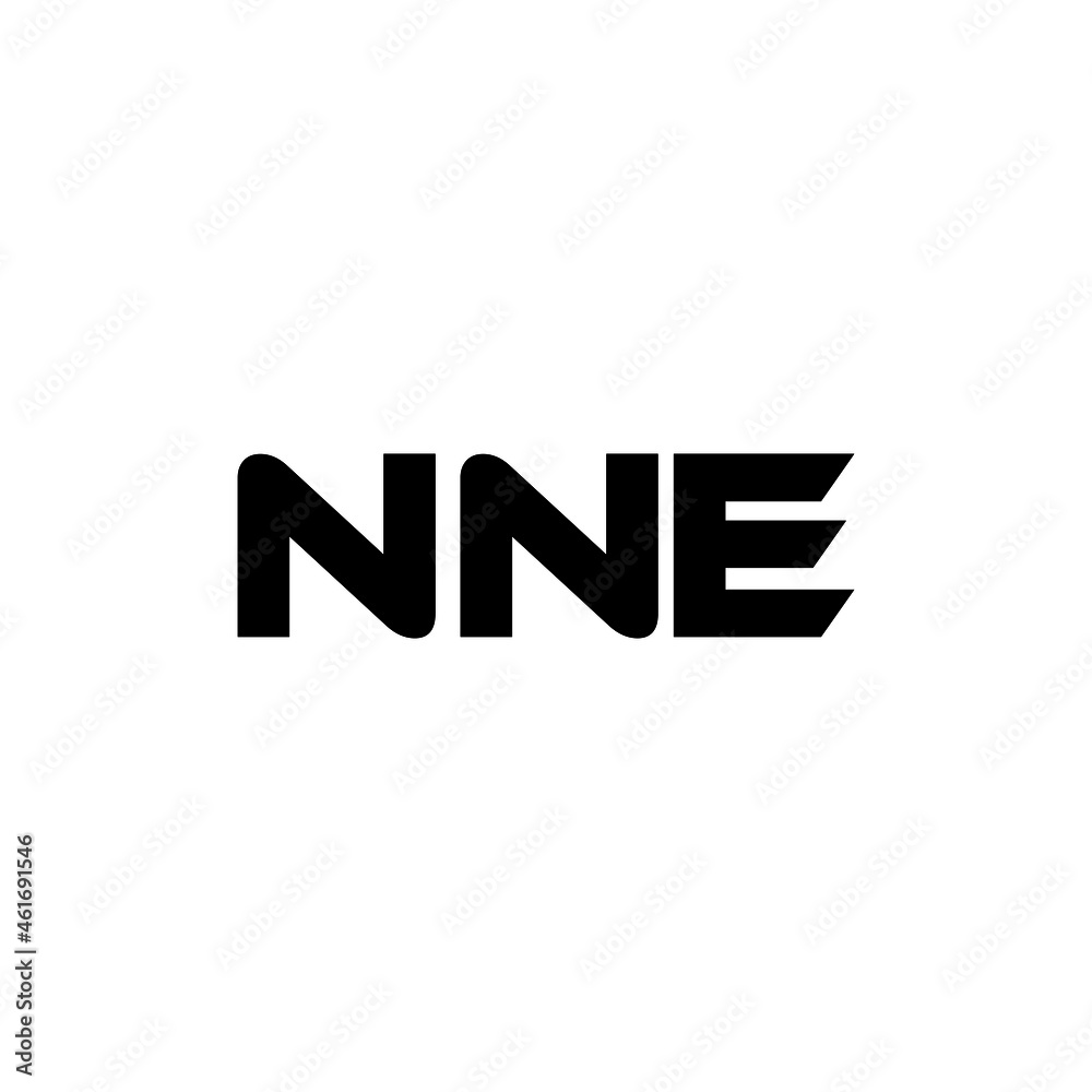 NNE letter logo design with white background in illustrator, vector ...