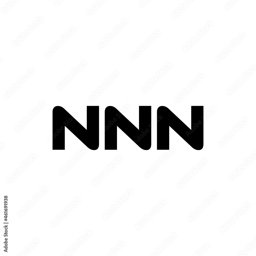 NNN letter logo design with white background in illustrator, vector ...