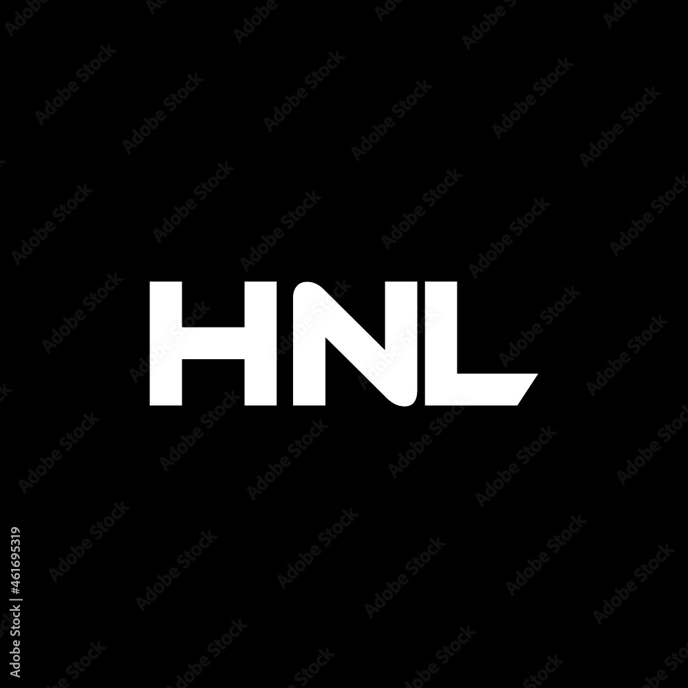 HNL letter logo design with black background in illustrator, vector ...