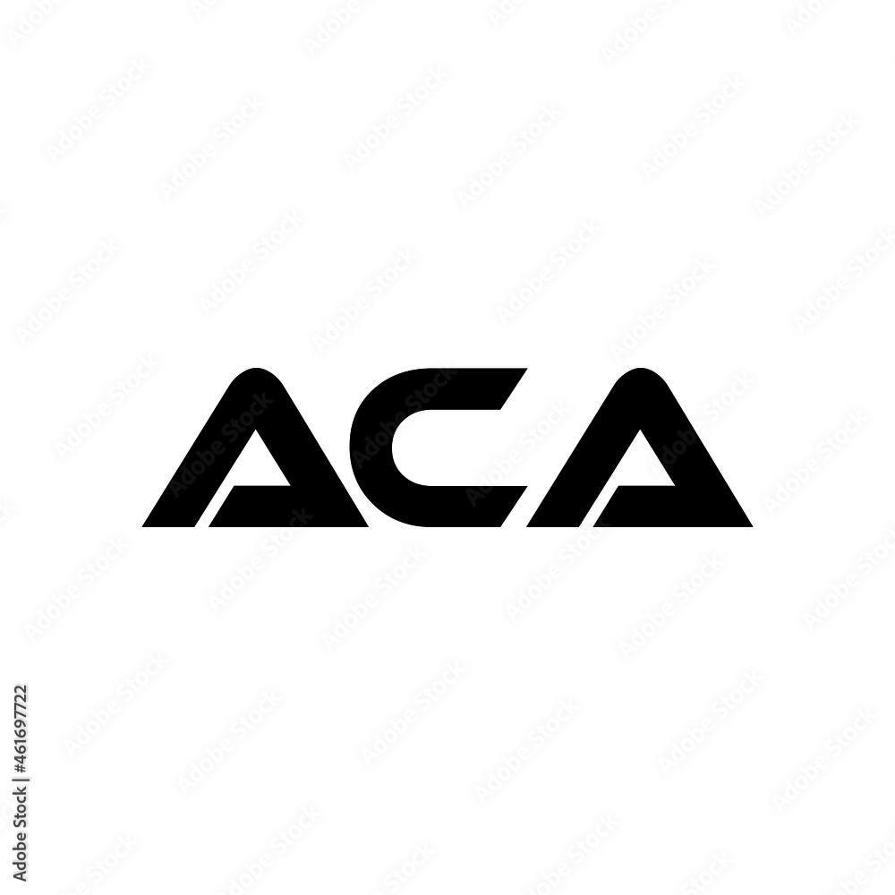 ACA letter logo design with white background in illustrator, vector ...