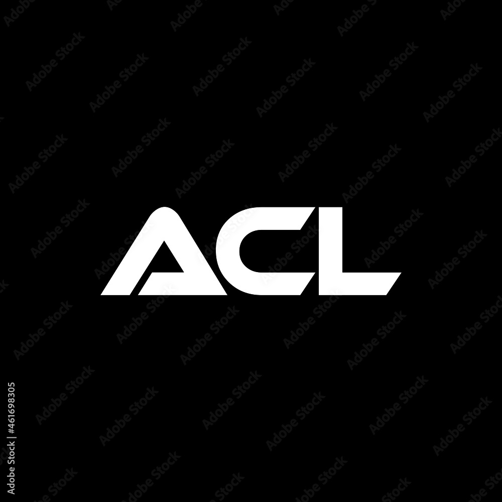 ACL letter logo design with black background in illustrator, vector ...