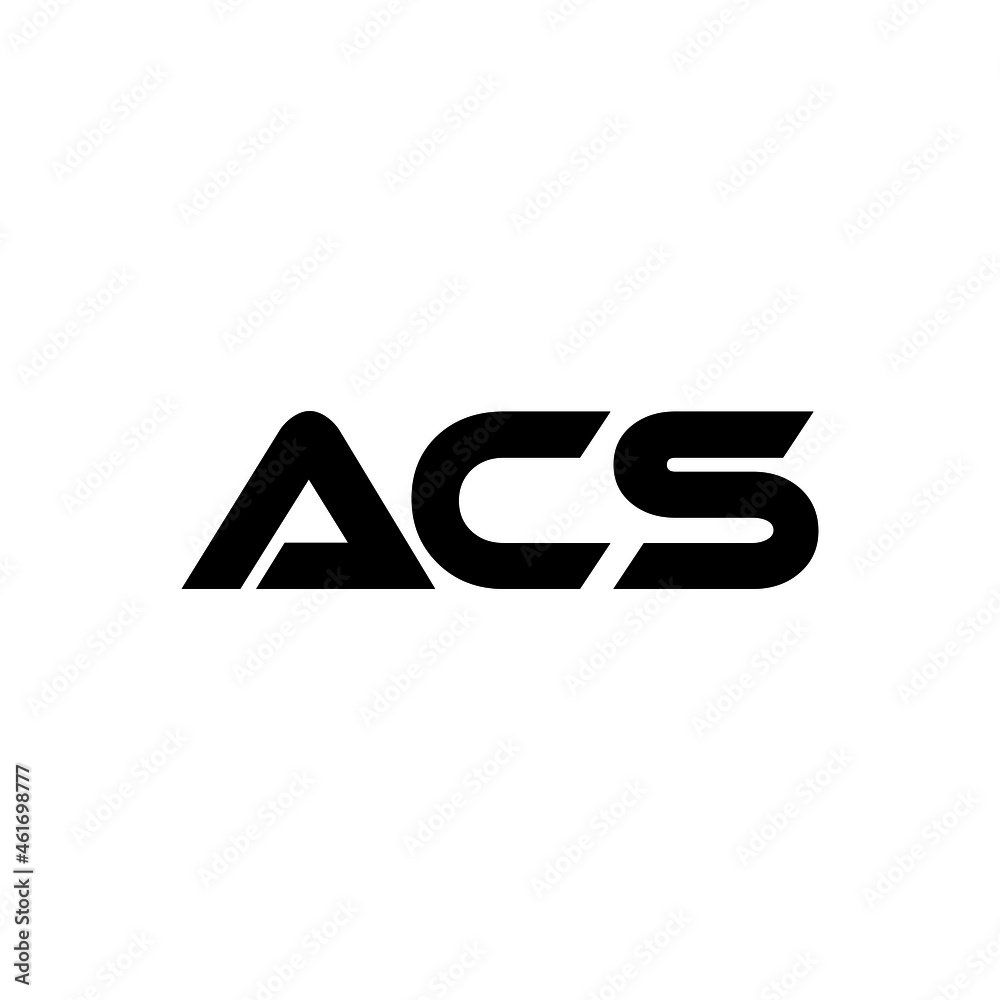 ACS letter logo design with white background in illustrator, vector ...