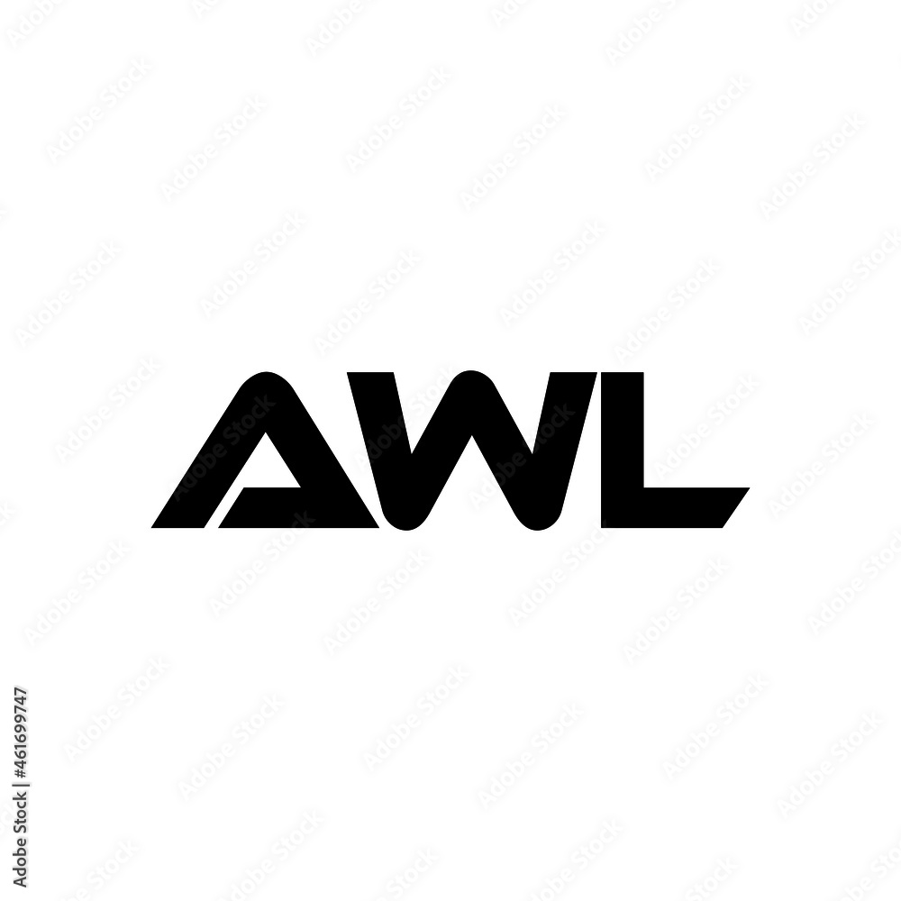 Vecteur Stock AWL letter logo design with white background in ...