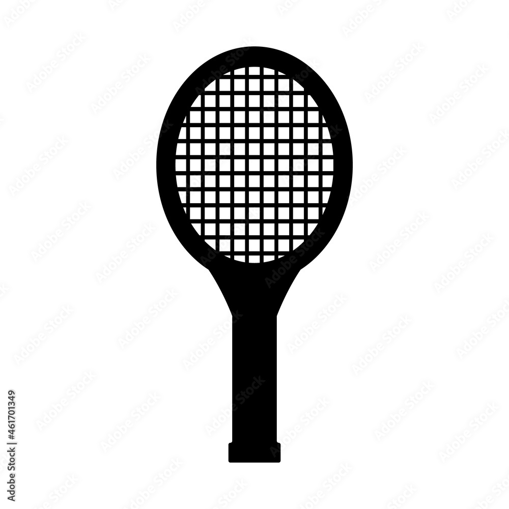 Tennis racket icon, stock vector, tennis logo isolated on white ...